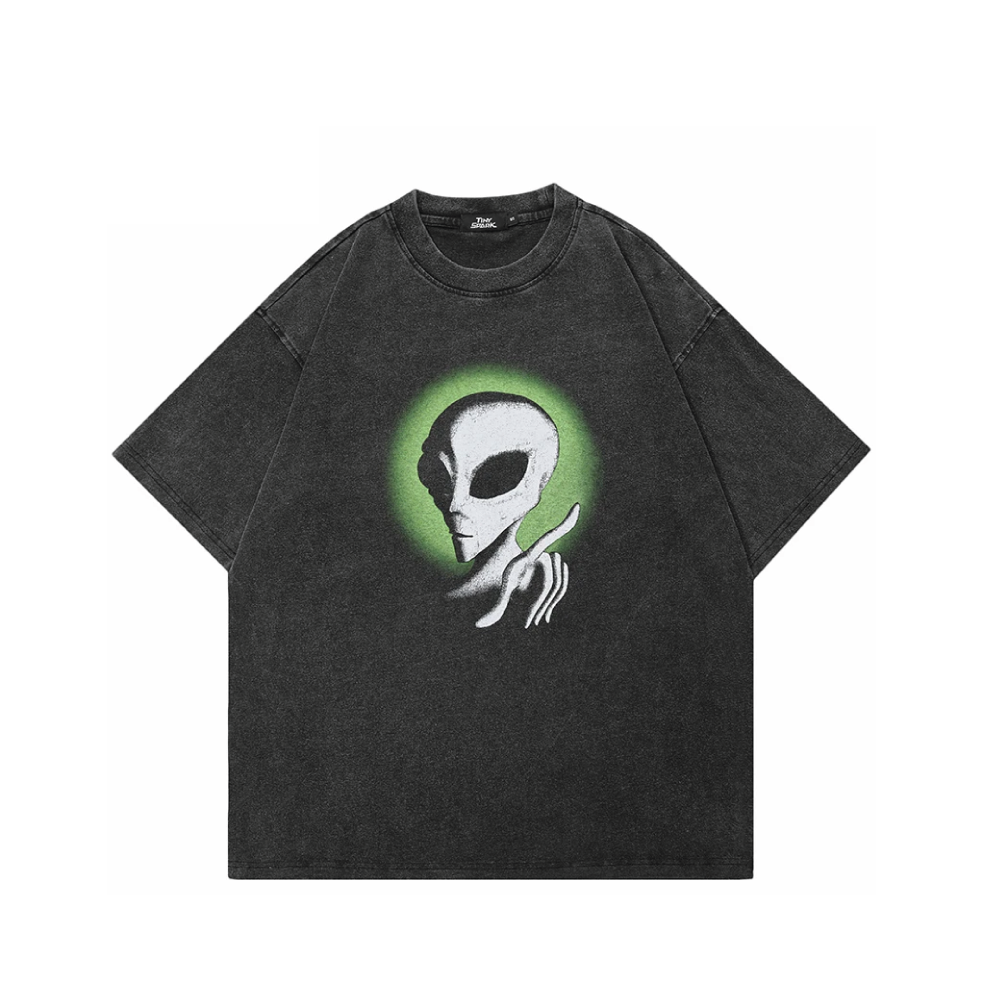 Alien Graphic Acid Wash T-Shirt | Streetwear at Before the High Street