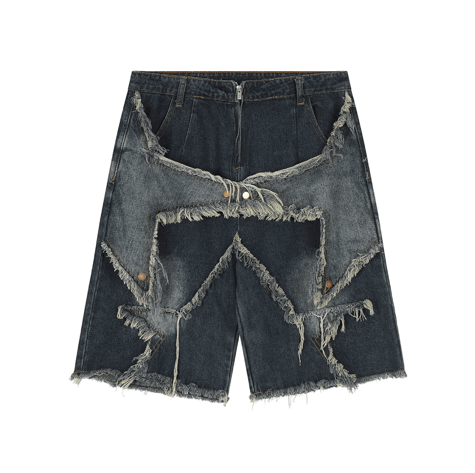 Raw Hem Star Jorts | STREETWEAR AT BEFORE THE HIGH STREET