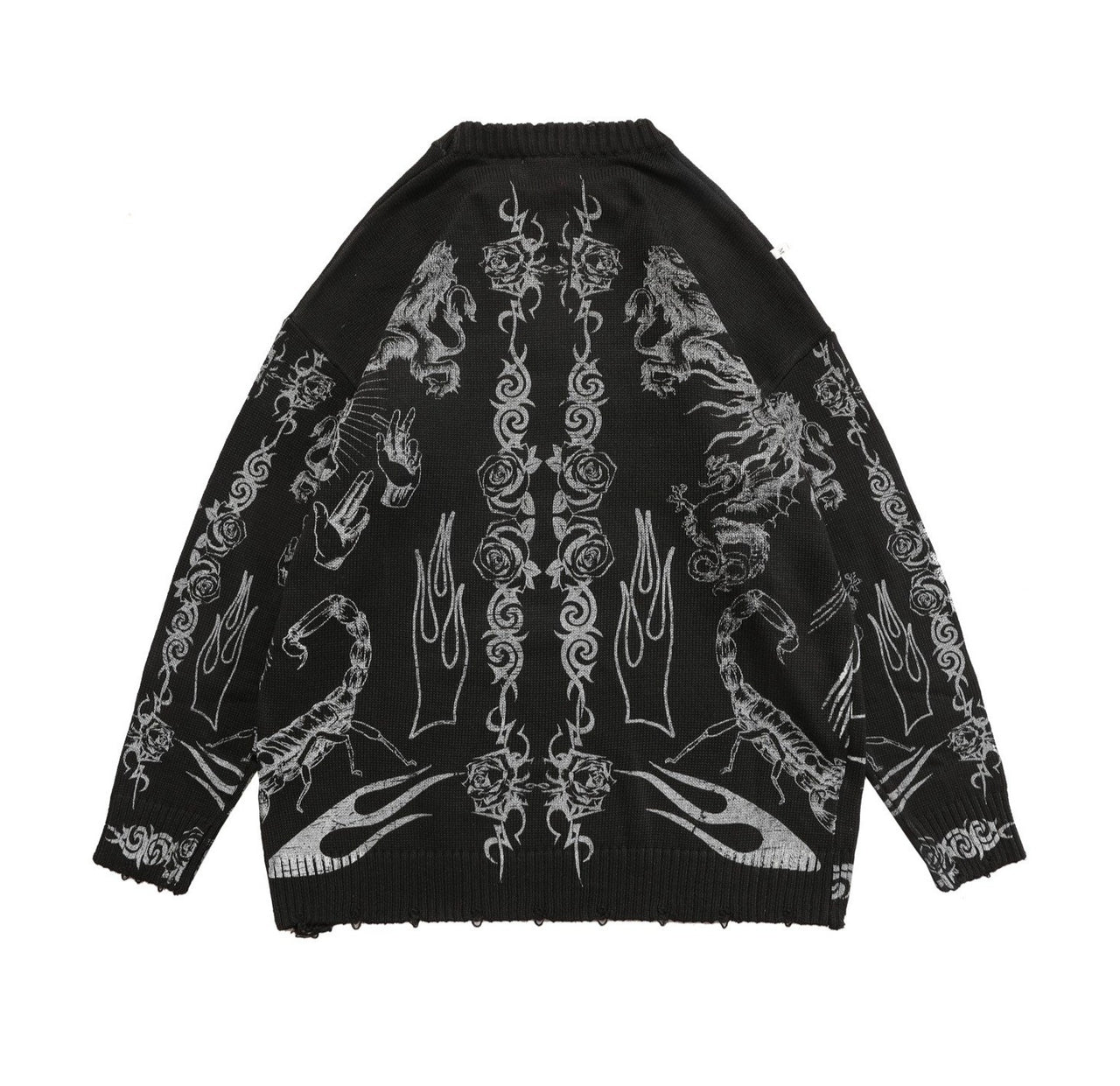 MADE EXTREME Tattoo Print Oversized Sweater | Streetwear at Before the ...