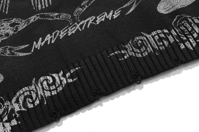 MADE EXTREME Tattoo Print Oversized Sweater | Streetwear at Before the ...
