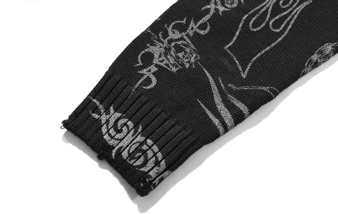 MADE EXTREME Tattoo Print Oversized Sweater | Streetwear at Before the ...